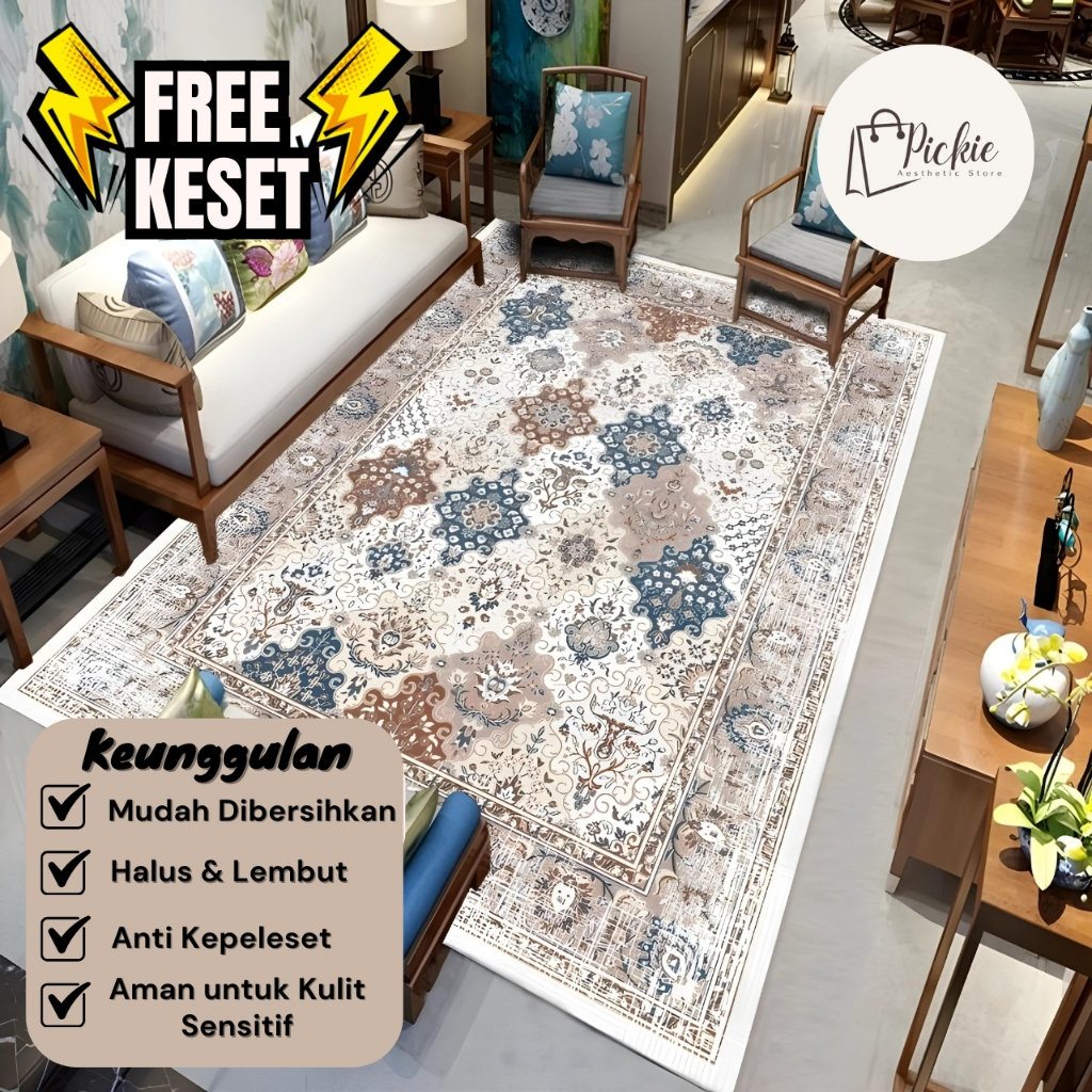 Jual Karpet Permadani Lantai Mewah & Besar 200x300cm Murah Ruang Tamu ...