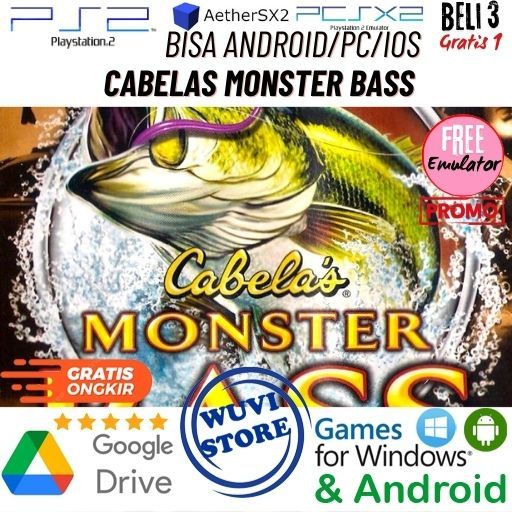 Jual PS 2 Cabelas Monster Bass | Bisa di PC / Android / IOS Plus ...