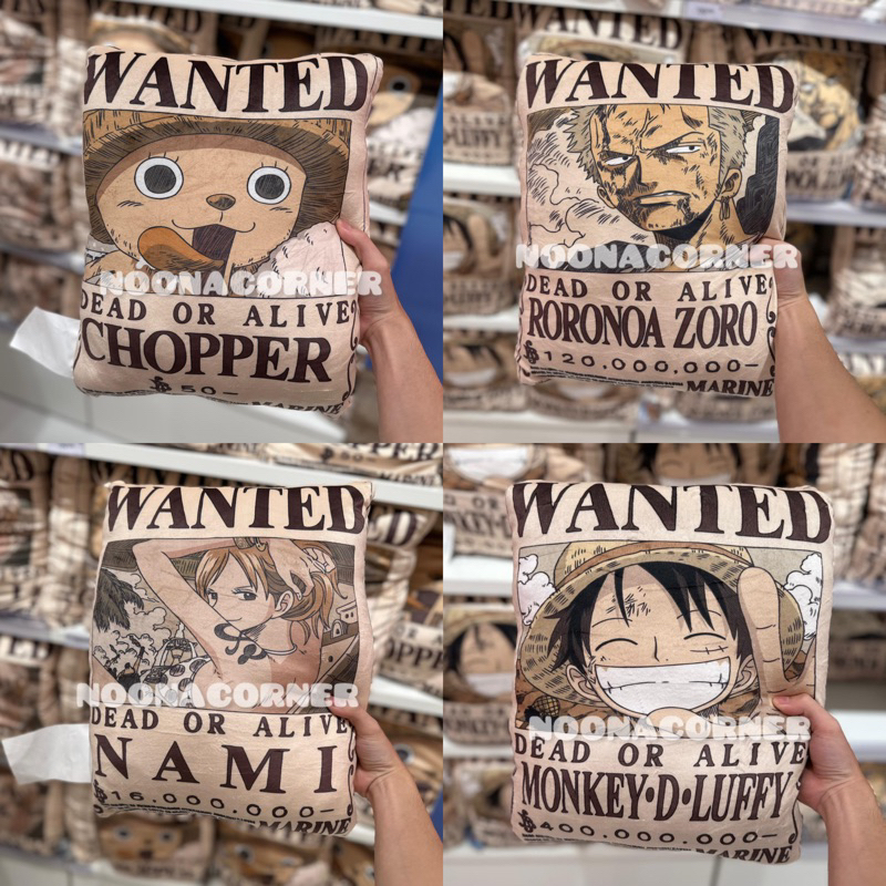 Jual Miniso x One Piece ‼️ Pillows / Bantal One Piece Bounty Wanted Series Luffy / Zoro / Nami ...
