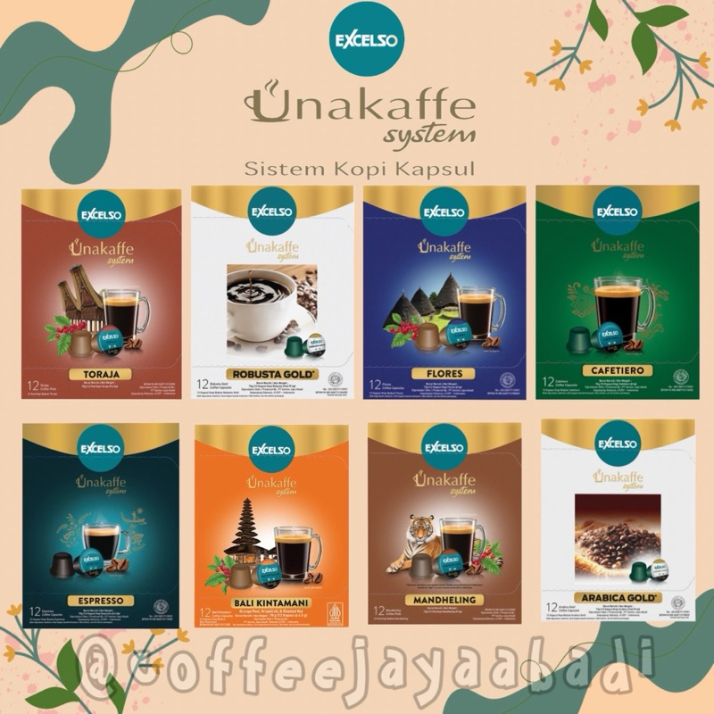 Jual Excelso Unakaffe Kopi Kapsul 1box isi 12pc (6,5g x 12pc) | Shopee ...