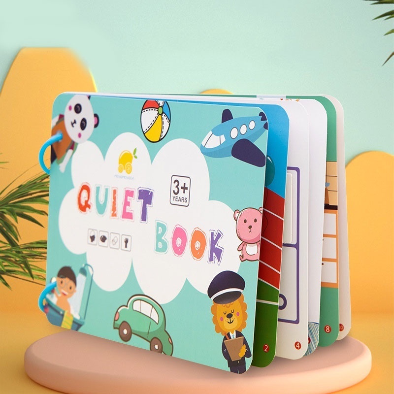 Jual English Quiet Book DIY Busy Activity Book Velcro Buku Worksheet ...