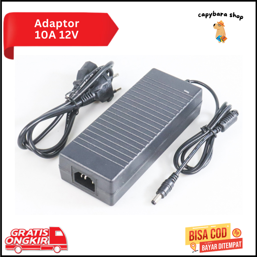 Jual Adaptor 10A 12V Power Supply Pompa DC CCTV LED Strip Monitor ...