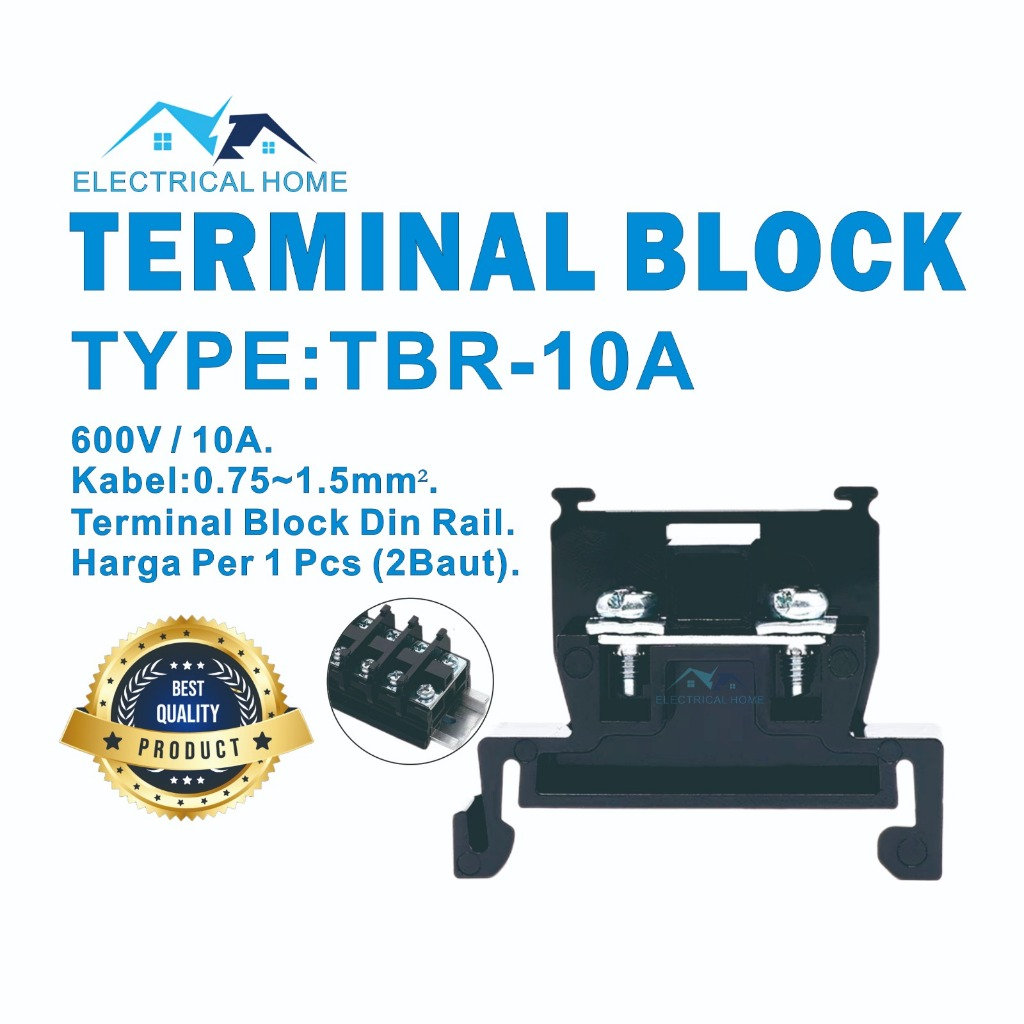 Jual TERMINAL BLOCK TBR 10A DIN RAIL. | Shopee Indonesia