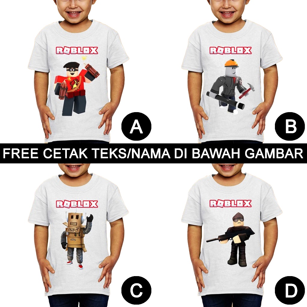 Jual Roblox Game Baju Kaos Anak dan Balita. Bisa Couple Dengan Size ...