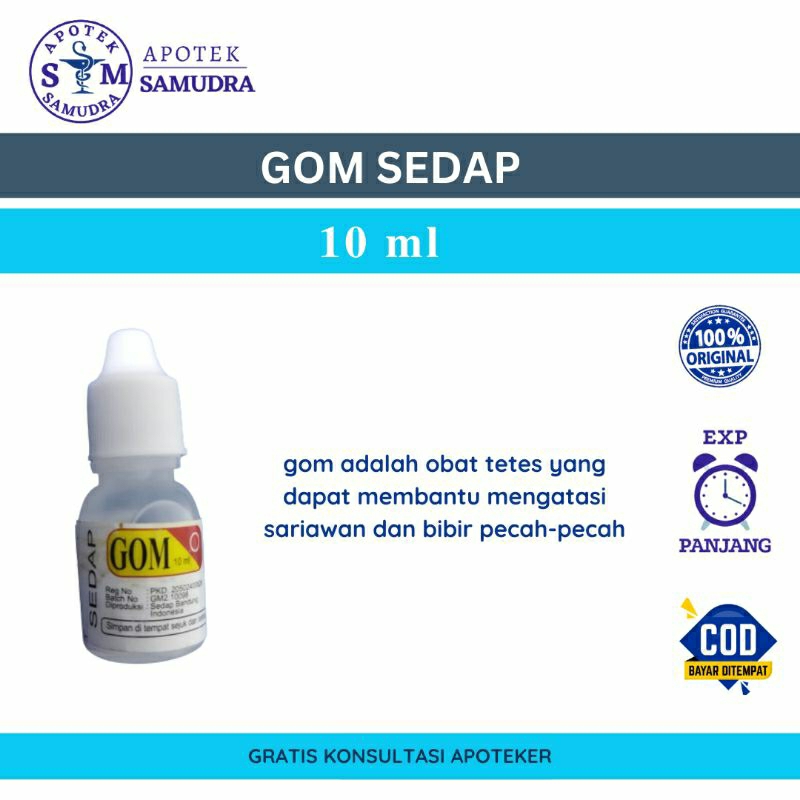 Jual GOM SEDAP- 10 ML (Obat anti sariawan obat tetes sariawan obat ...