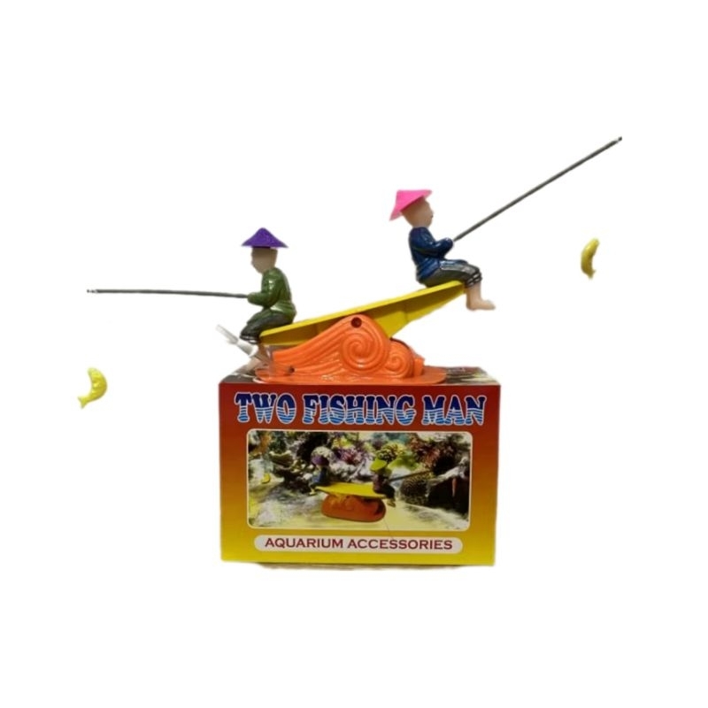 Jual TWO FISHING MAN MAINAN AERATOR AQUARIUM Dekorasi Hiasan Akuarium ...