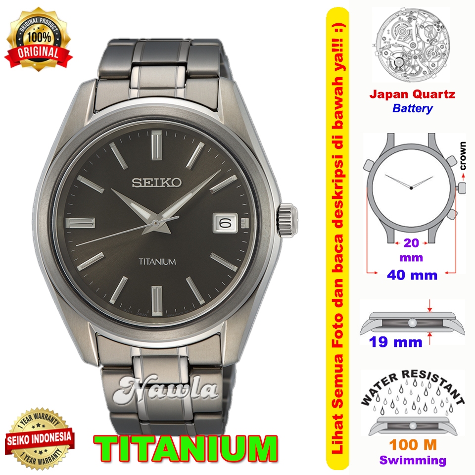 Jual Seiko Quartz SUR375P1 Titanium Sapphire Grey - Jam Tangan Pria ...