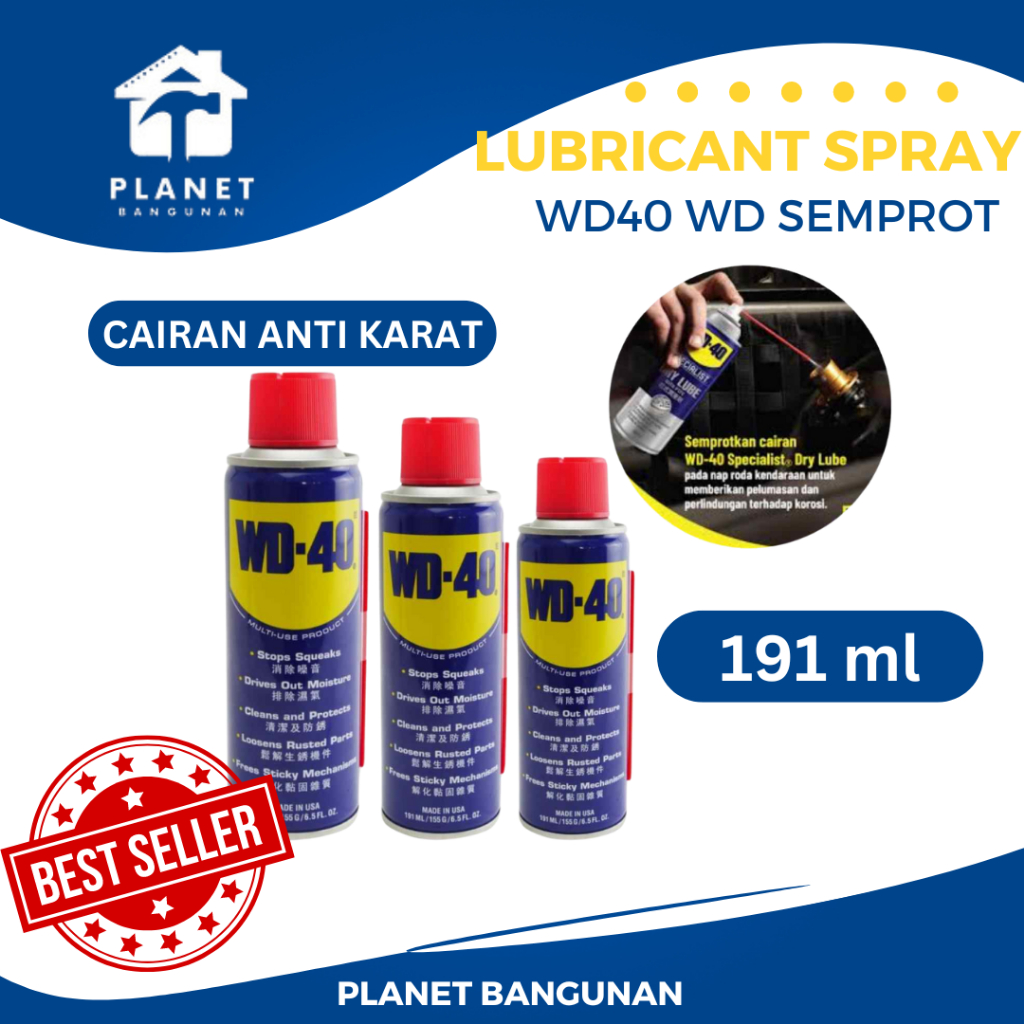Jual WD40 /WD 40 / WD-40 / WD40 PELUMAS ANTI KARAT 191 ml | Shopee ... Jual WD40 /WD 40 / WD-40 / WD40 PELUMAS ANTI KARAT 191 ml | Shopee ...