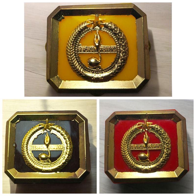 Jual Emblem/tatop baret pramuka logam cor kombinasi akrilik premium ...