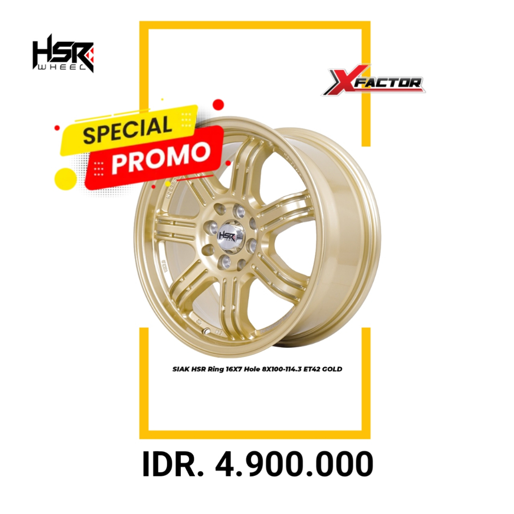 Jual VELG MOBIL HSR SIAK R16X7 H8X100-114,3 ET42 SMG | Shopee Indonesia