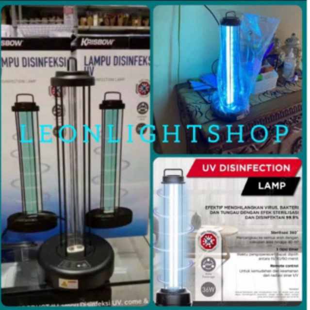 Jual KRISBOW LAMPU UV STANDING REMOTE DISINFEKTAN STERILIZER 36W/ACE DISINFEKTAN STERILIZER ...