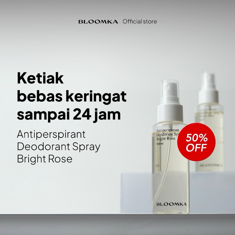 Jual Bloomka Anti-Perspirant Deodorant Spray Bright Rose (Anti Keringat ...