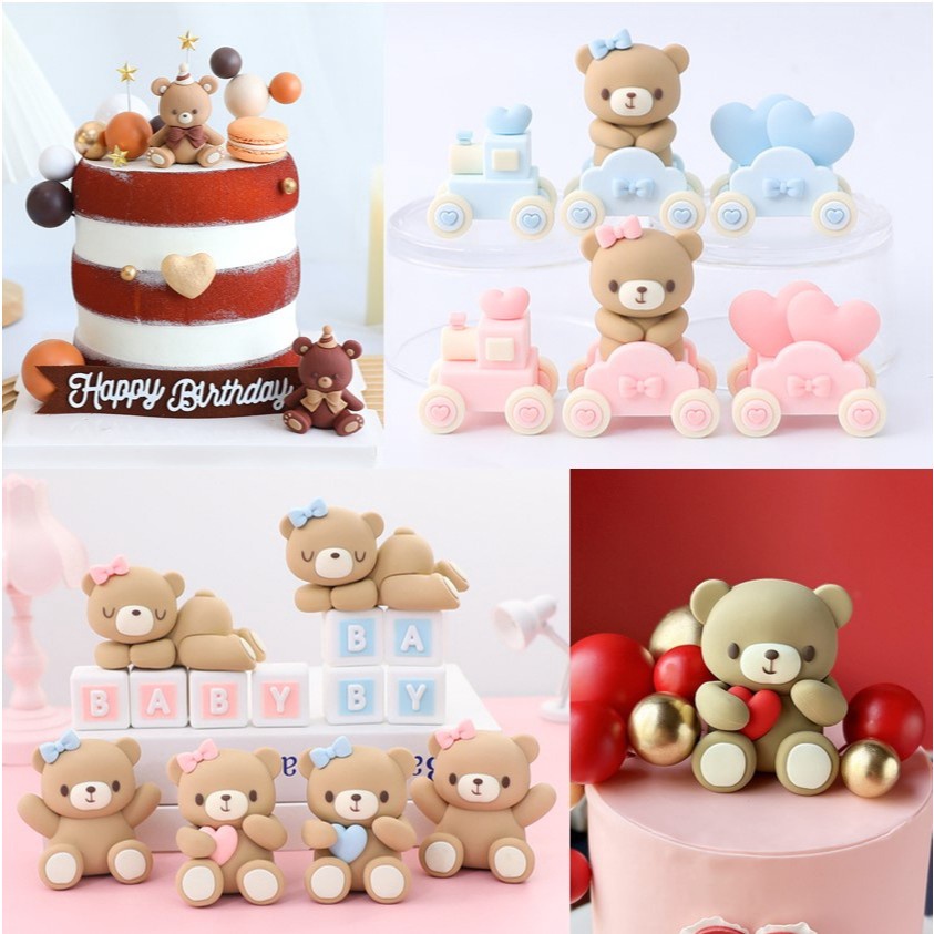 Jual Hemat 2 Pakai Save1 Topper Teddy bear beruang baby cake kue ...