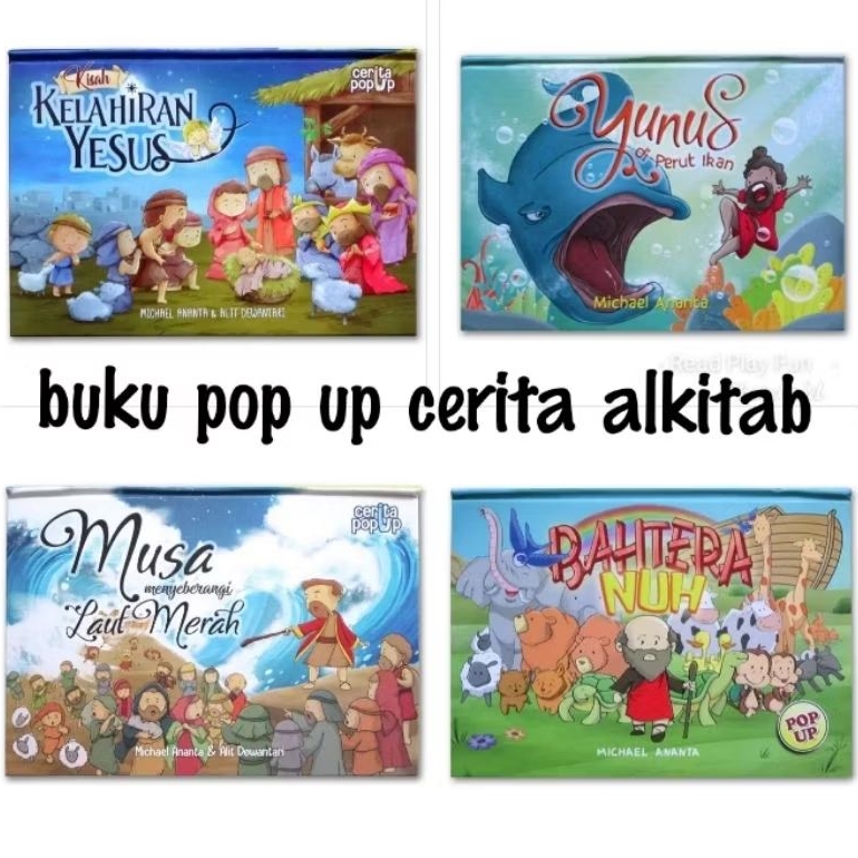 Jual Buku POP UP cerita Alkitab ( Dlm Bhs Indonesia ) ( Beli 2 buku ...