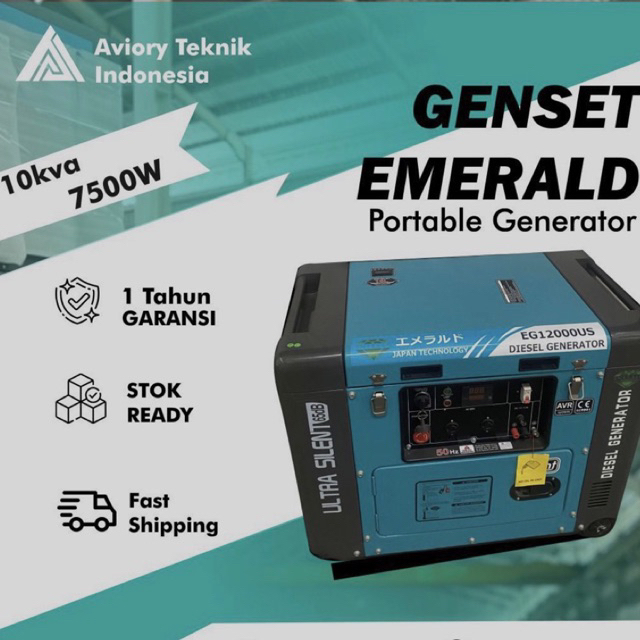Jual Genset 7500w/10kva 1-3 phase/ Power Generator Silent Portable ...