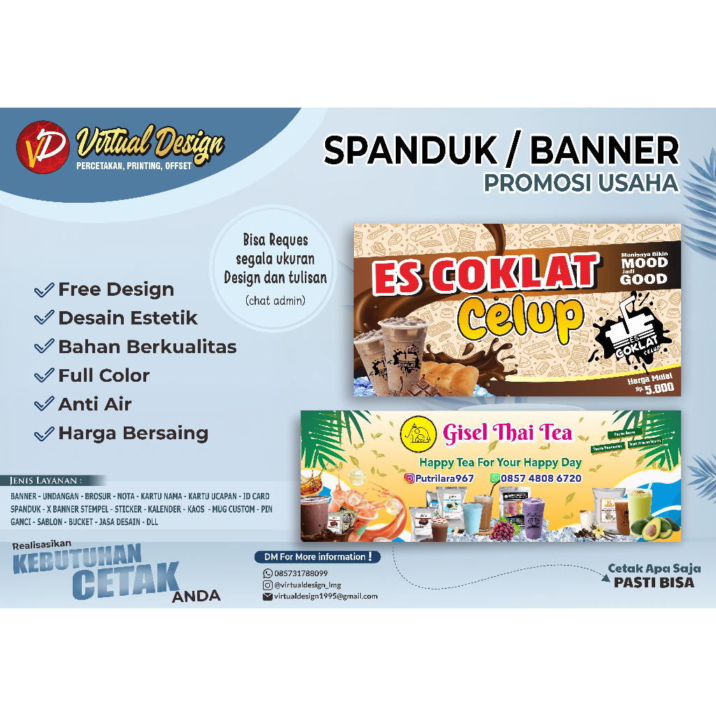 Jual (Free design) BANNER Spanduk CUSTOM | Khitan | Rapat | HUT RI ...