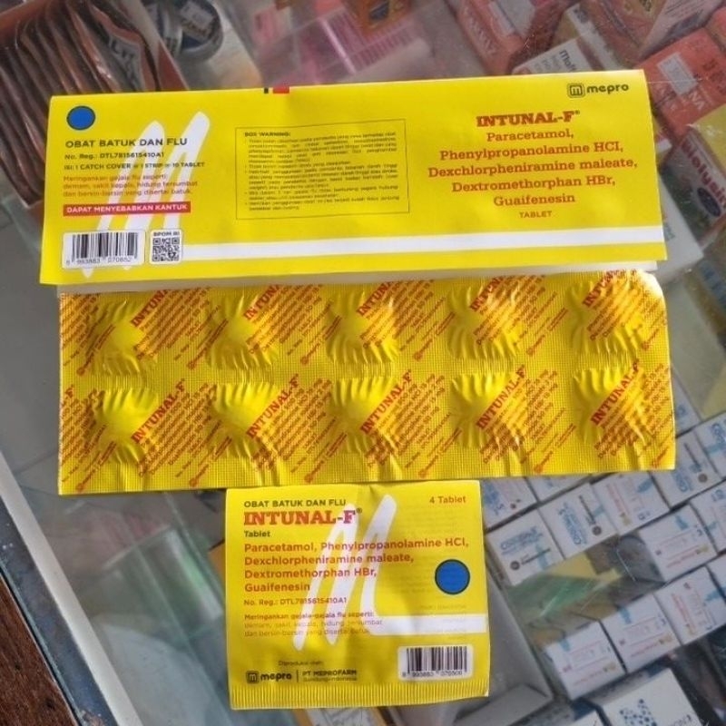 Jual INTUNAL FORTE TABLET ISI 4 DAN 10 untuk demam batuk pilek | Shopee ...