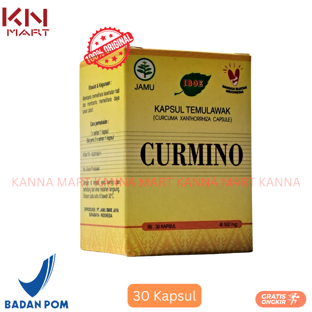 Jual Curmino Kapsul Temulawak Curcuma Xanthorhiza Capsule Jamu Iboe 30 ...