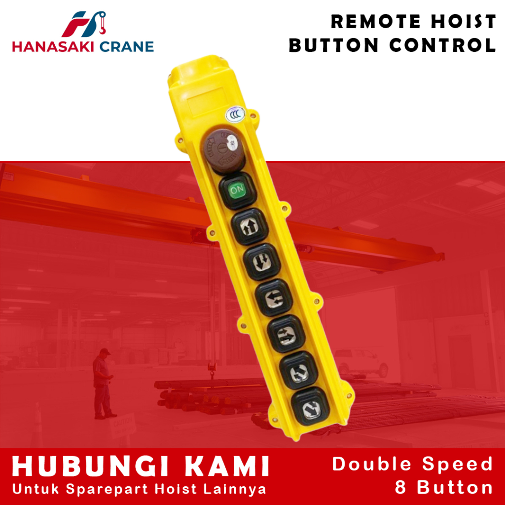 Jual Remote Hoist Double Speed 8 Tombol Kabel / Hoist Push 8 Button ...