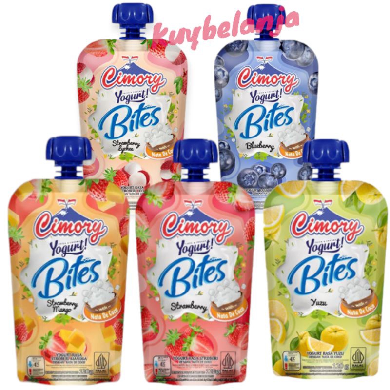 Jual Cimory Yoghurt Squeeze Bites Strawberry Manggo / Strawberry Nata ...