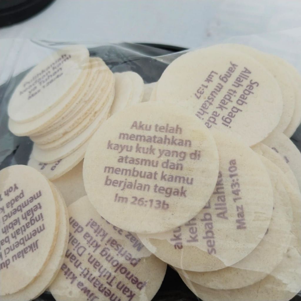 Jual HOSTI AYAT BESAR PERJAMUAN KUDUS.TERBUAT DARI GANDUM, ISI 50PCS ...