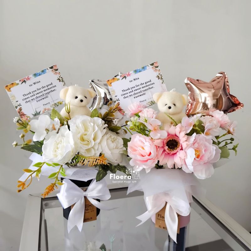 Jual (Ready) Bloom box mini size S bunga palsu boneka wisuda untuk ...