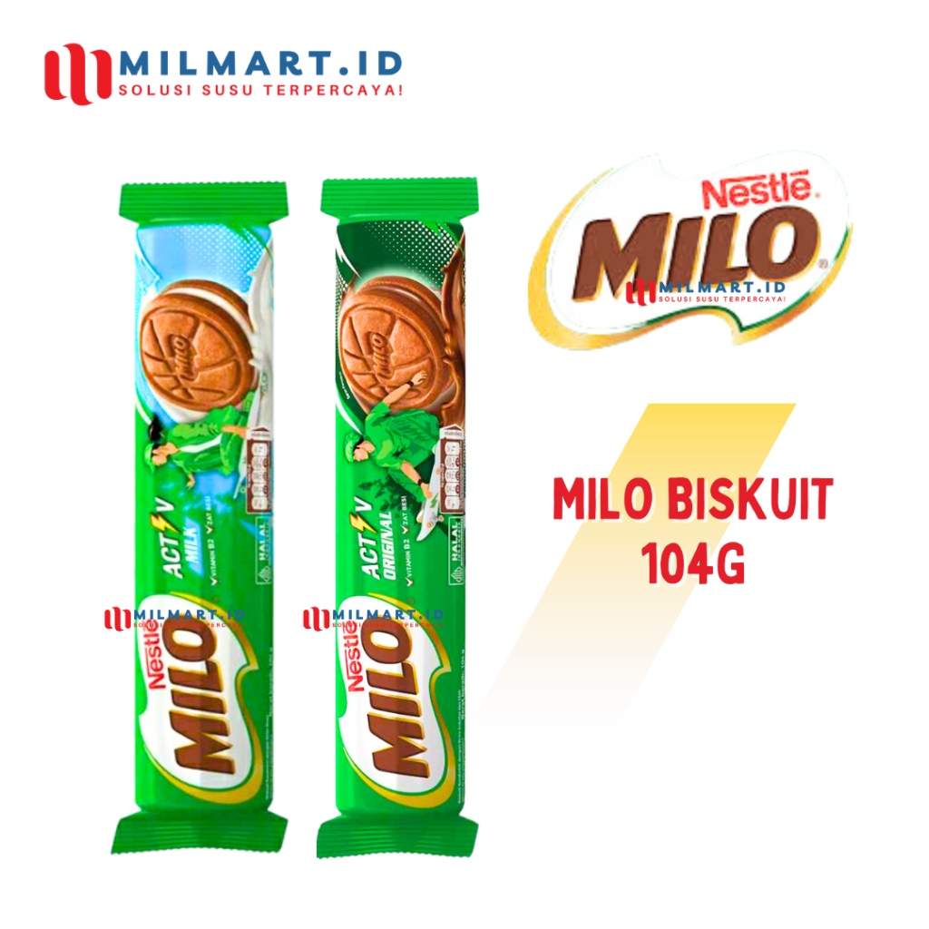 Jual NESTLE MILO BISCUIT SANDWICH 104G ROLL MILO BISKUIT ACTIV RASA ...
