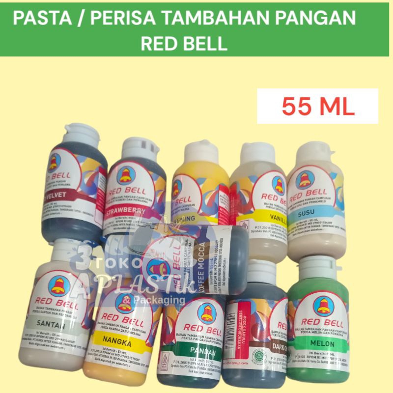 Jual PERISA TAMBAHAN Makanan / Pewarna dengan banyak rasa merk Red Bell ...