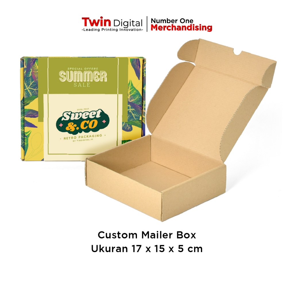 Jual Twindigital Custom Box Kardus / Kotak Kado / Dus Hadiah - Mailer Box Full Print Uk 17x15x5 ...
