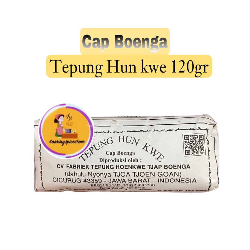 Jual Tepung hun kwe cap boenga 120 gram - hunkwe flour wangi harum ...
