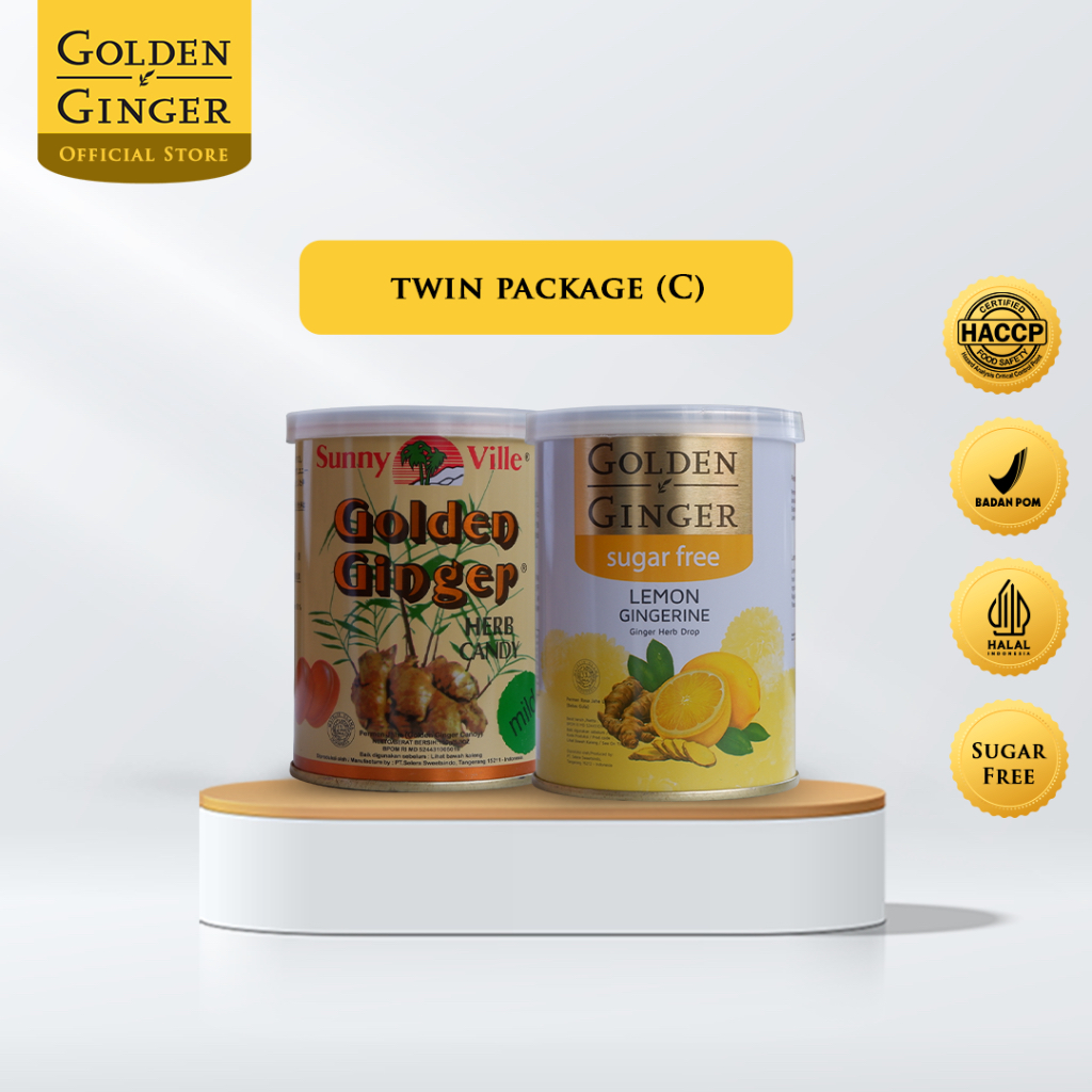 Jual Combo Package Golden Ginger Herb Candy Classic Mild & Lemon (CAN ...