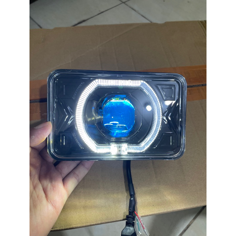 Jual Lampu aBiled Kotak Headlamp Biled 6 Inch Model Kotak Plus Shroud ...