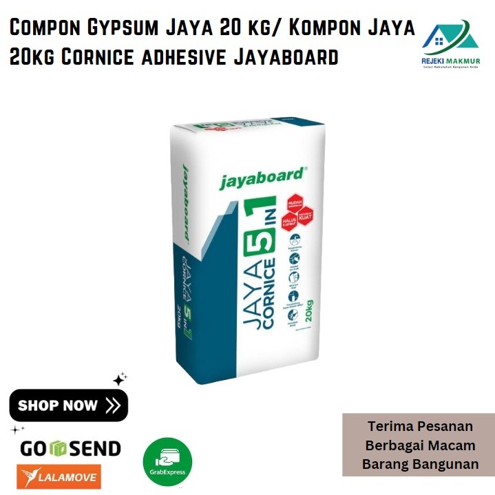 Jual Compon Gypsum Jaya 20 kg/ Kompon Jaya 20kg Cornice adhesive ...