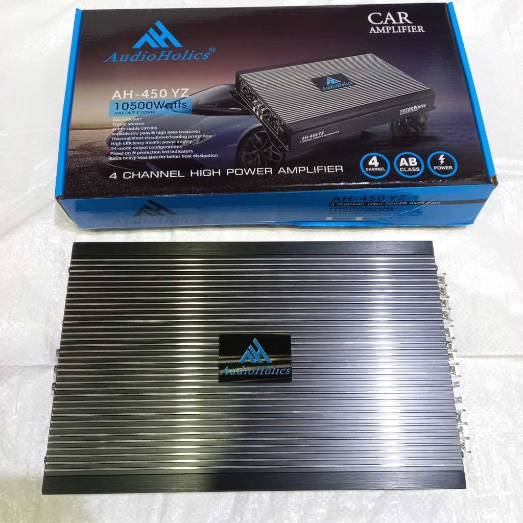 Jual Power Amplifier 4 Channel AudioHolics AH-450 YZ / Power Mobil 4 Channel | Shopee Indonesia