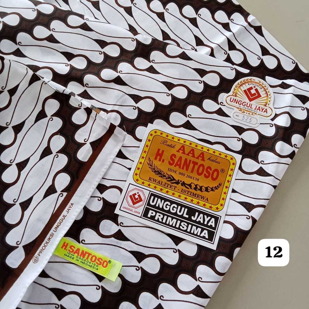 Jual Jarik Batik Putih Panjang H Santoso Unggul Jaya Primisima | Shopee ...