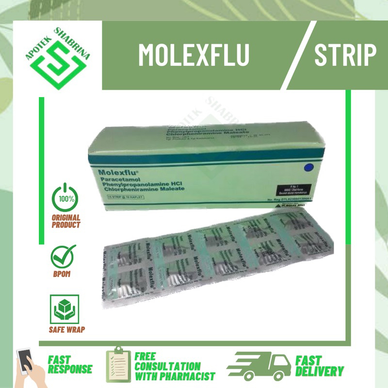 Jual MOLEXFLU / MOLEX FLU/ DEMAM BATUK PILEK FLU | Shopee Indonesia