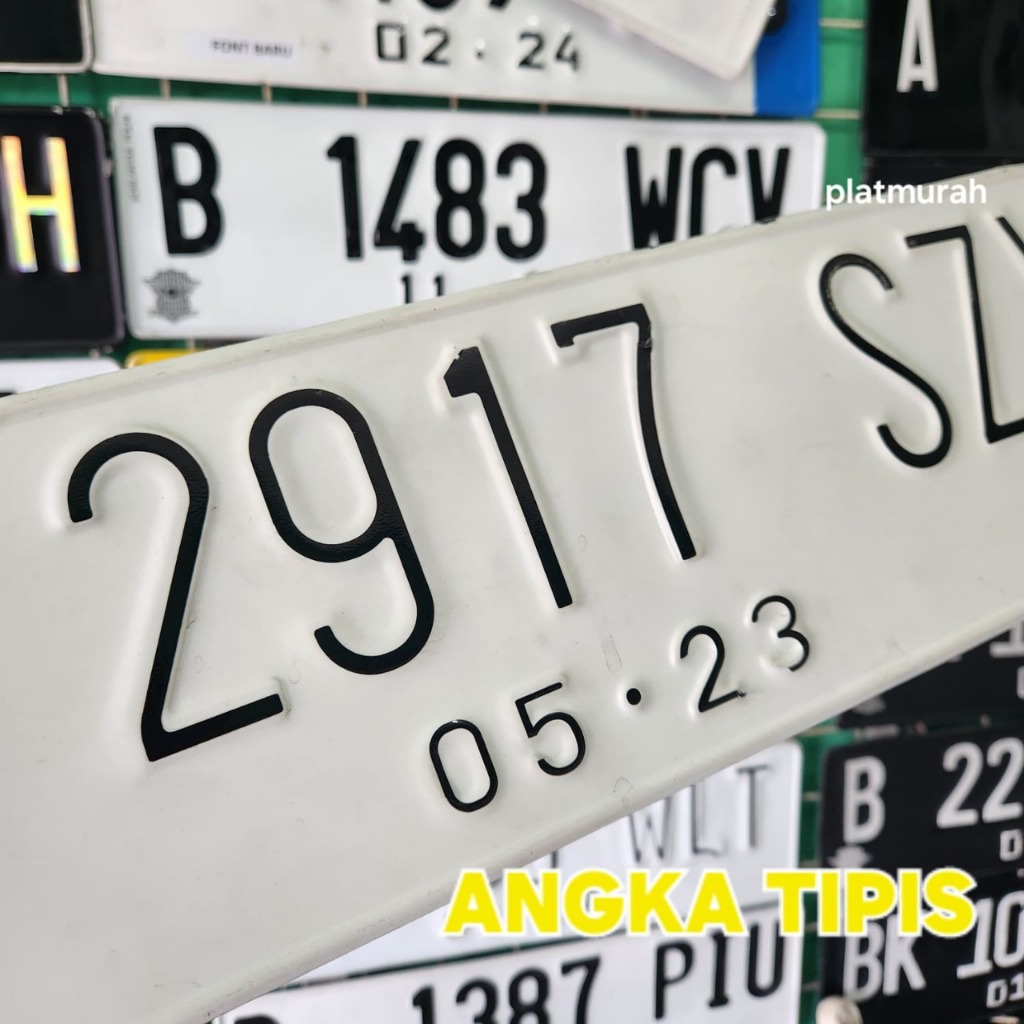 Jual Cetak Baru Angka Plat Mobil Putih Font Terbaru Plat Baru | Shopee ...