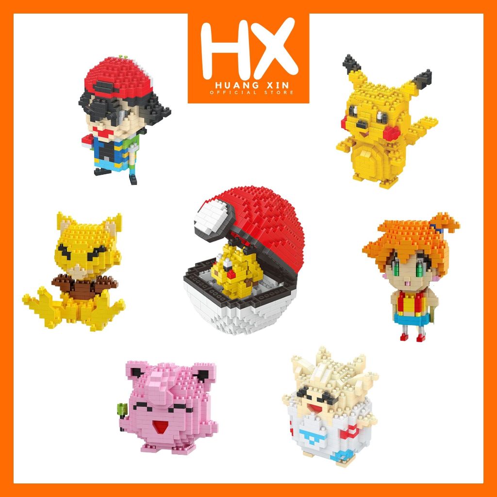 Jual HX Pokemon Brick Building Blok Toys Puzzle Mainan Anak Balok Susun ...