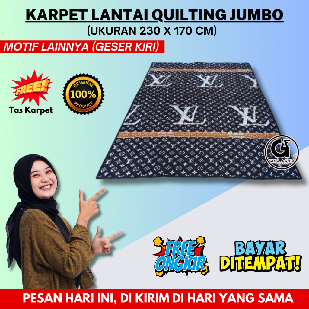 Jual [BISA COD] Karpet Lantai Quilting Ukuran 230X170 Karpet Karakter ...