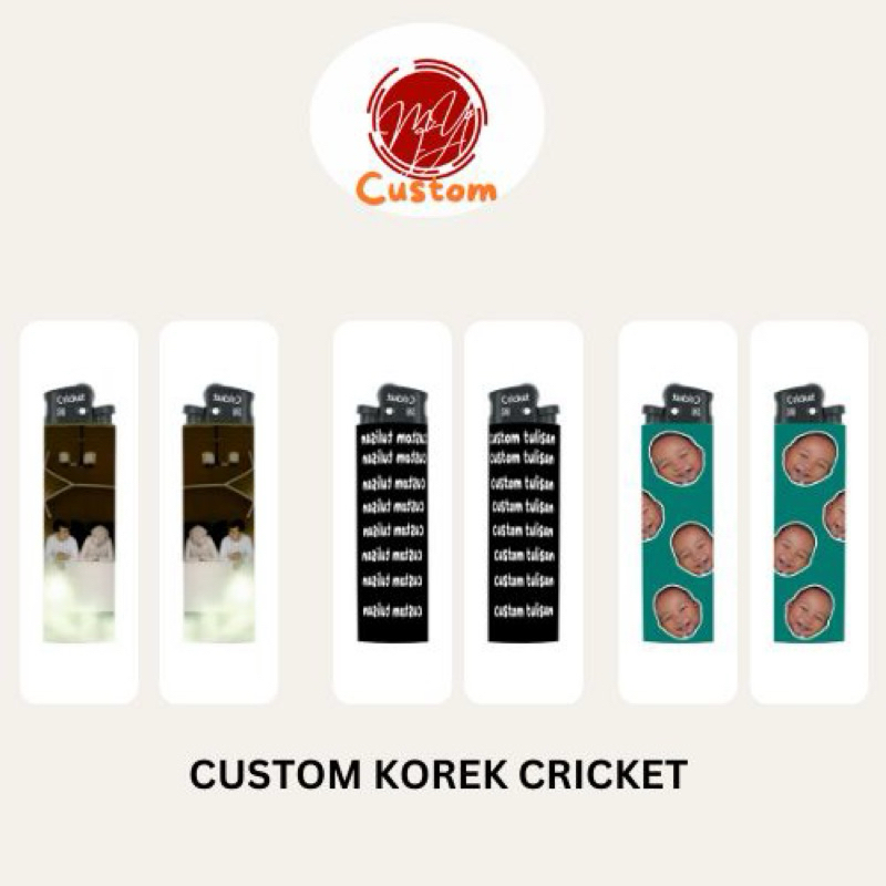 Jual KOREK CUSTOM CRICKET FOTO DAN TULISAN | Shopee Indonesia