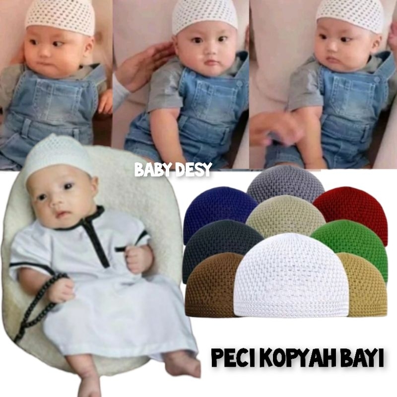 Jual PECI BAYI LAKI LAKI TEBAL / KOPYAH RAJUT ELASTIS / KOPIAH ANAK ...