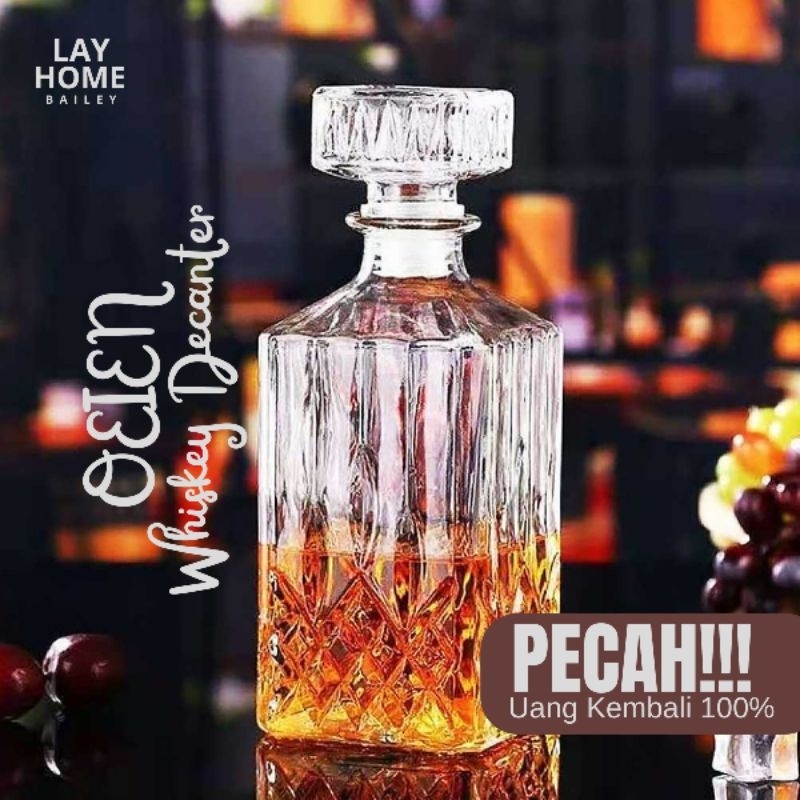 Jual Botol Kaca Estetik Bening Dengan Tutup Glass Bottle Wine Whisky ...