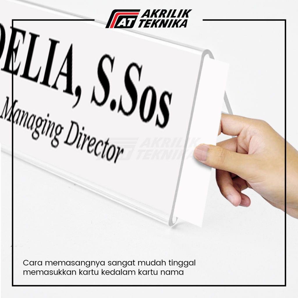 Jual Akrilik Papan Nama Meja Panitia Display Kantor Tipe Segitiga ...