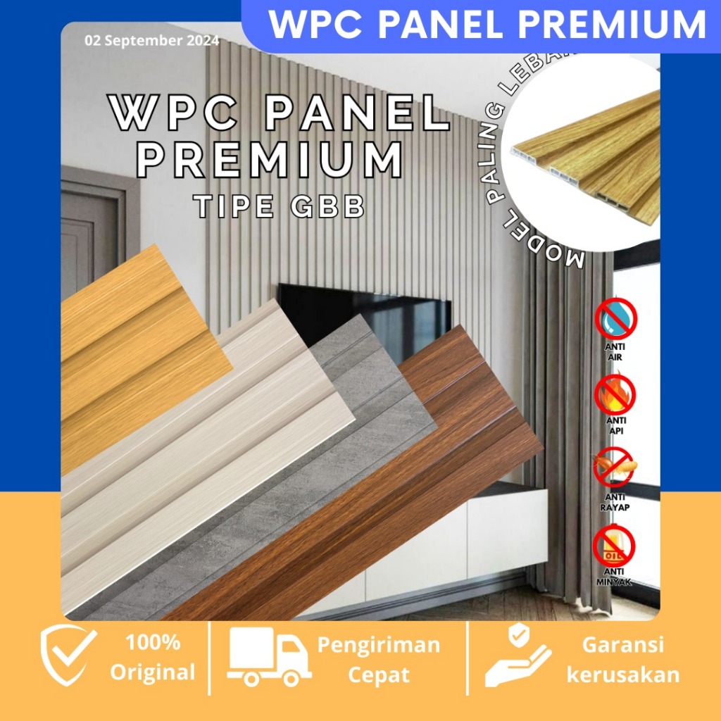 Jual WPC Panel (PREMIUM) Panjang 3 dan 1 meter / WPC Panel Tipe GBB ...