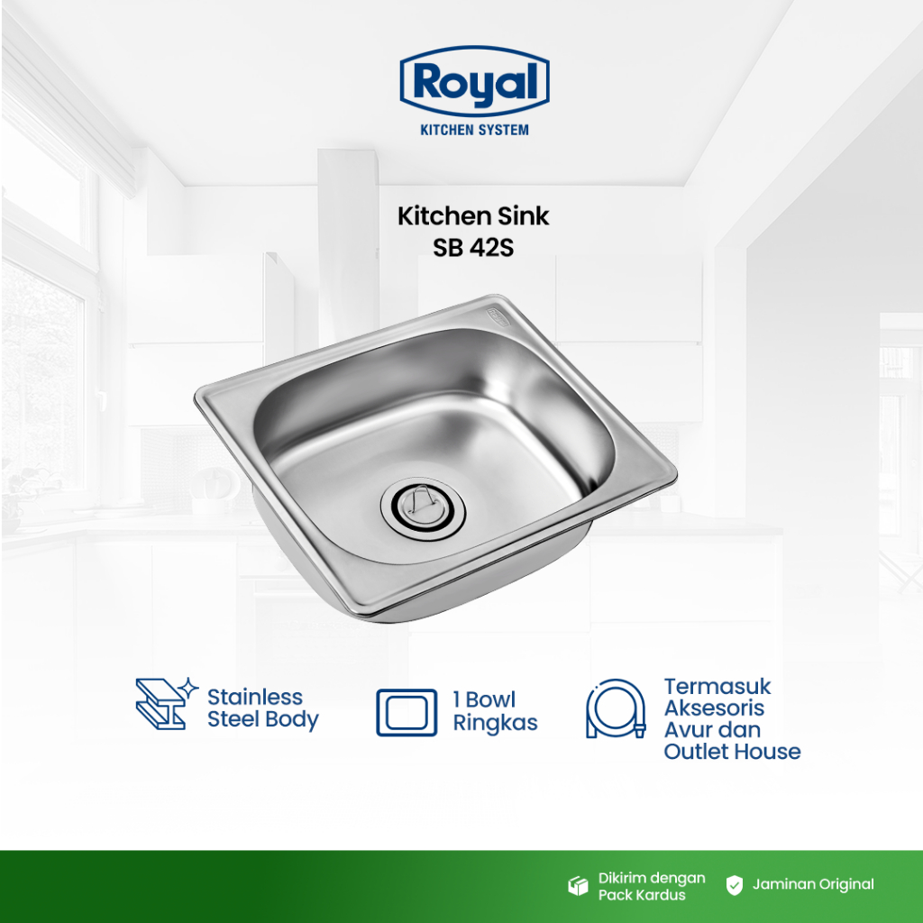 Jual Royal Kitchen Sink Wastafel Dapur SB 42 S | Bak Cuci Piring 48 x ...