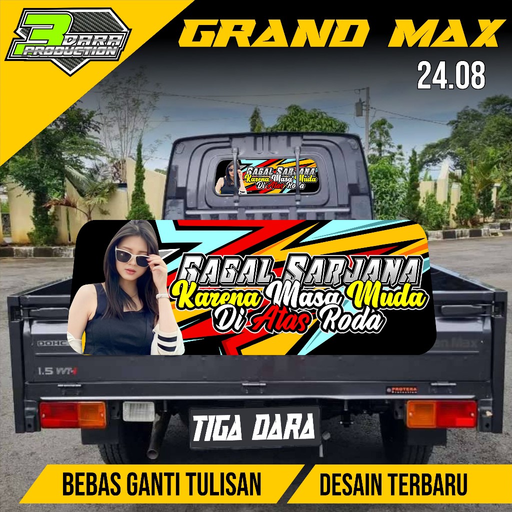 Jual STIKER ONE WAY KACA BELAKANG MOBIL GRAND MAX DESAIN TERBARU 24.08 ...