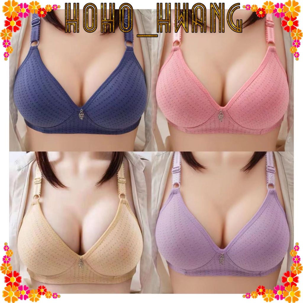 Jual HOHO_HWANG (B-205) BRa women bra BH garis polos busa tipis nyaman BRA WANITA TANPA KAWAT ...