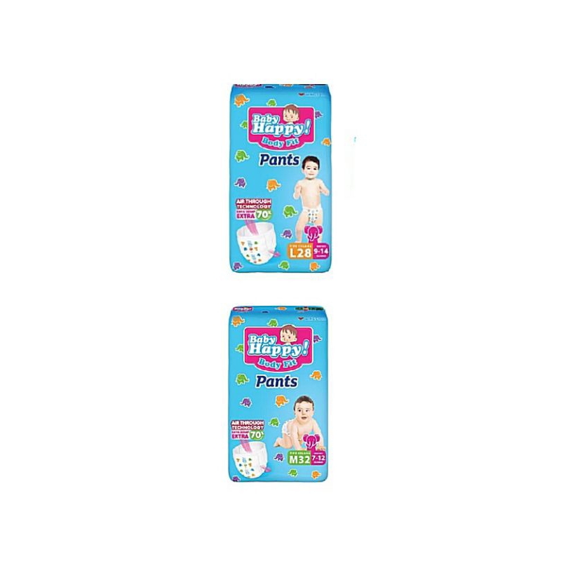 Jual Baby Happy Pampers/Popok anak/Bayi M32 Dan L28 | Shopee Indonesia