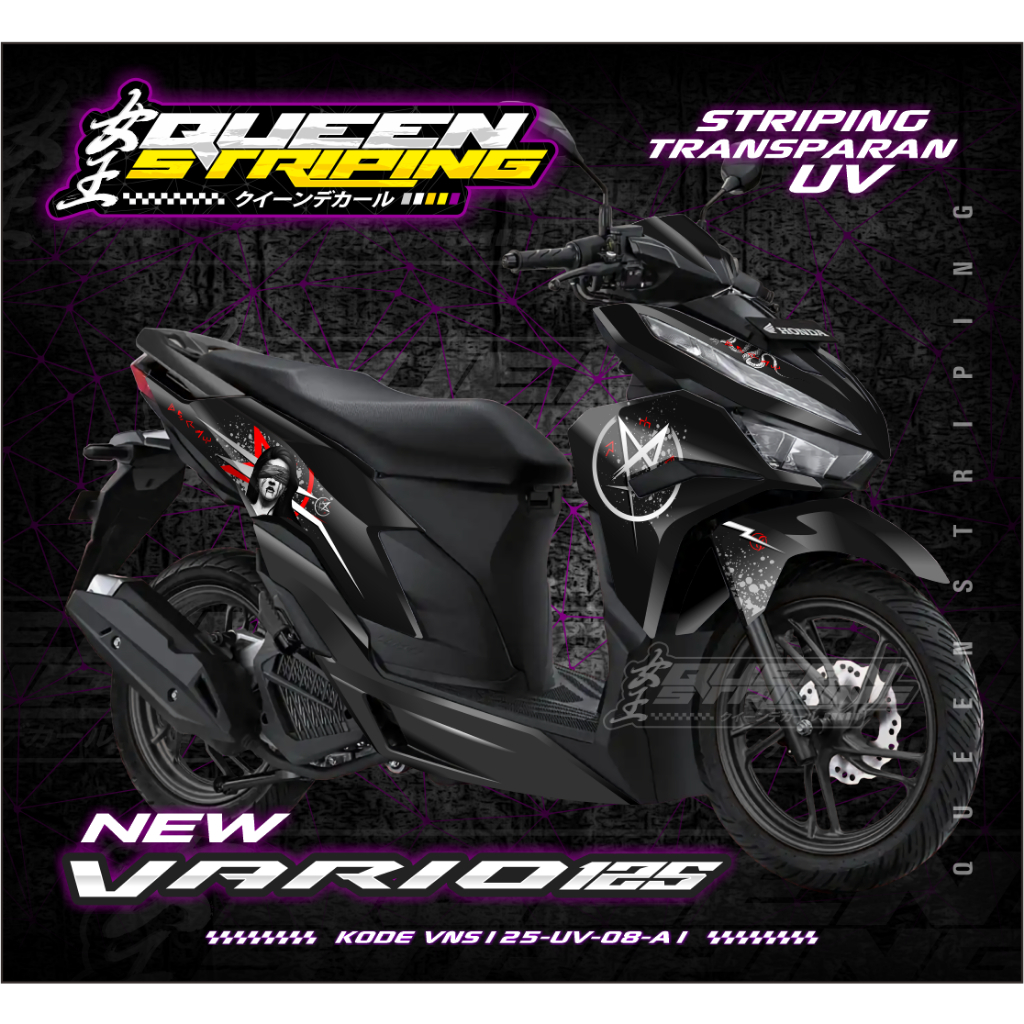 Jual Stiker Striping UV Transparan Vario New 125 / Stiker Striping ...