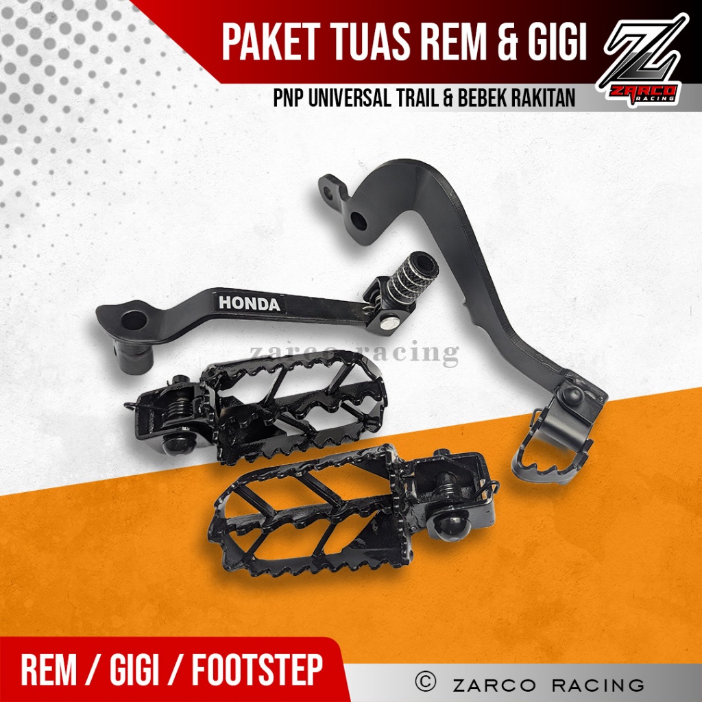 Jual Paket Rem Gigi Footstep Model KX PNP Trail & Bebek GTX dan Trail ...